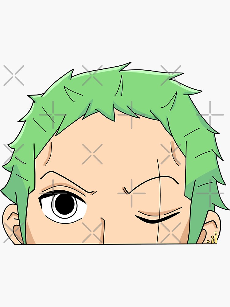 "Anime car stickers window | Roronoa zoro car decal | Anime peeking ...