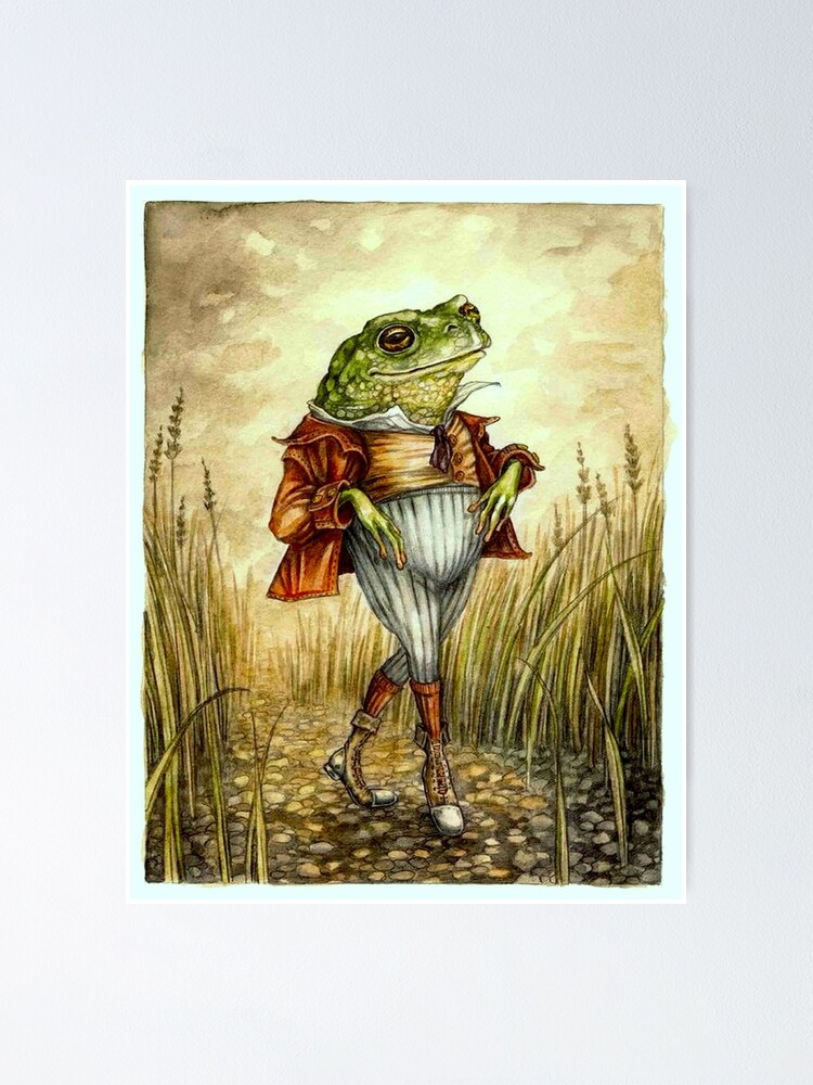 "MISTER FROG : Taking a Walk through the Bull Rushes Print" Poster for ...
