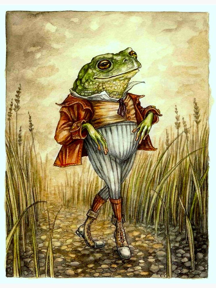 "MISTER FROG : Taking a Walk through the Bull Rushes Print" Sticker for ...