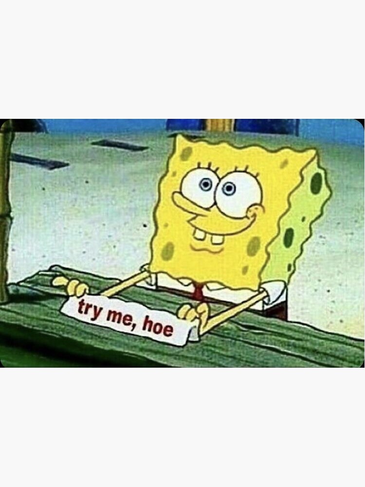 "Spongebob meme " Sticker for Sale by sophieJr | Redbubble