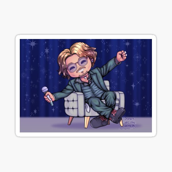 "Playful Johnny! " Sticker for Sale by Choc-Chip-Pony | Redbubble