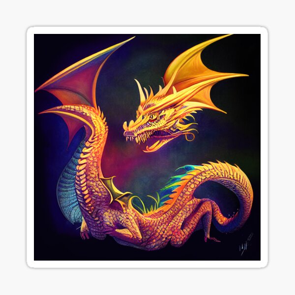 "Trippy Dragon 2" Sticker for Sale by WillSci-Mons | Redbubble