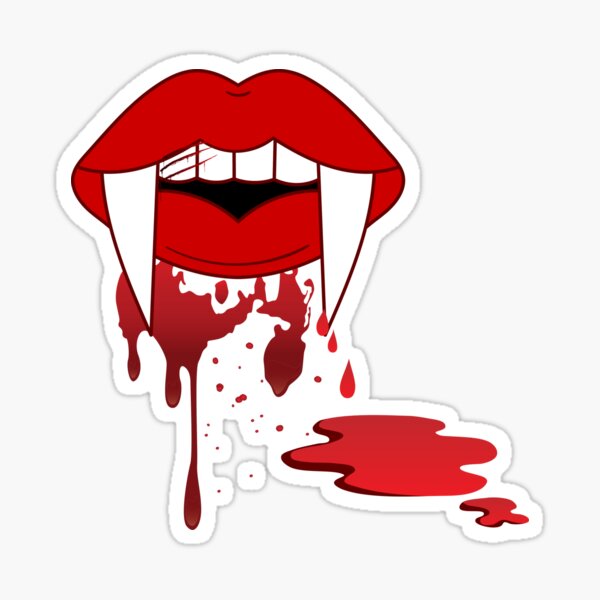 "Halloween scary evil red lips" Sticker for Sale by MissSanja1 | Redbubble