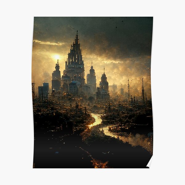 "Metropolitan Sunrise" Poster for Sale by AIArtWorkshop | Redbubble