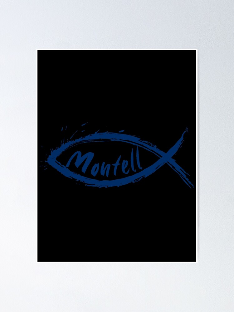 "Montell Fish - Blue Ichthys" Poster for Sale by LatterDaze | Redbubble