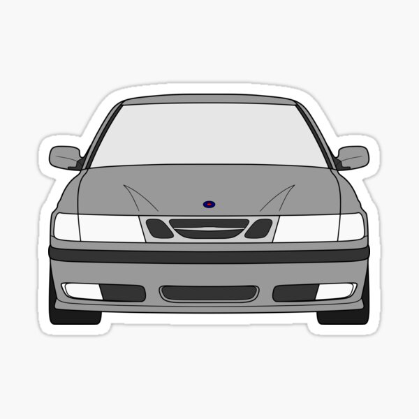 "Saab 9-3 1998-2003 grey color" Sticker for Sale by EdimDesign | Redbubble