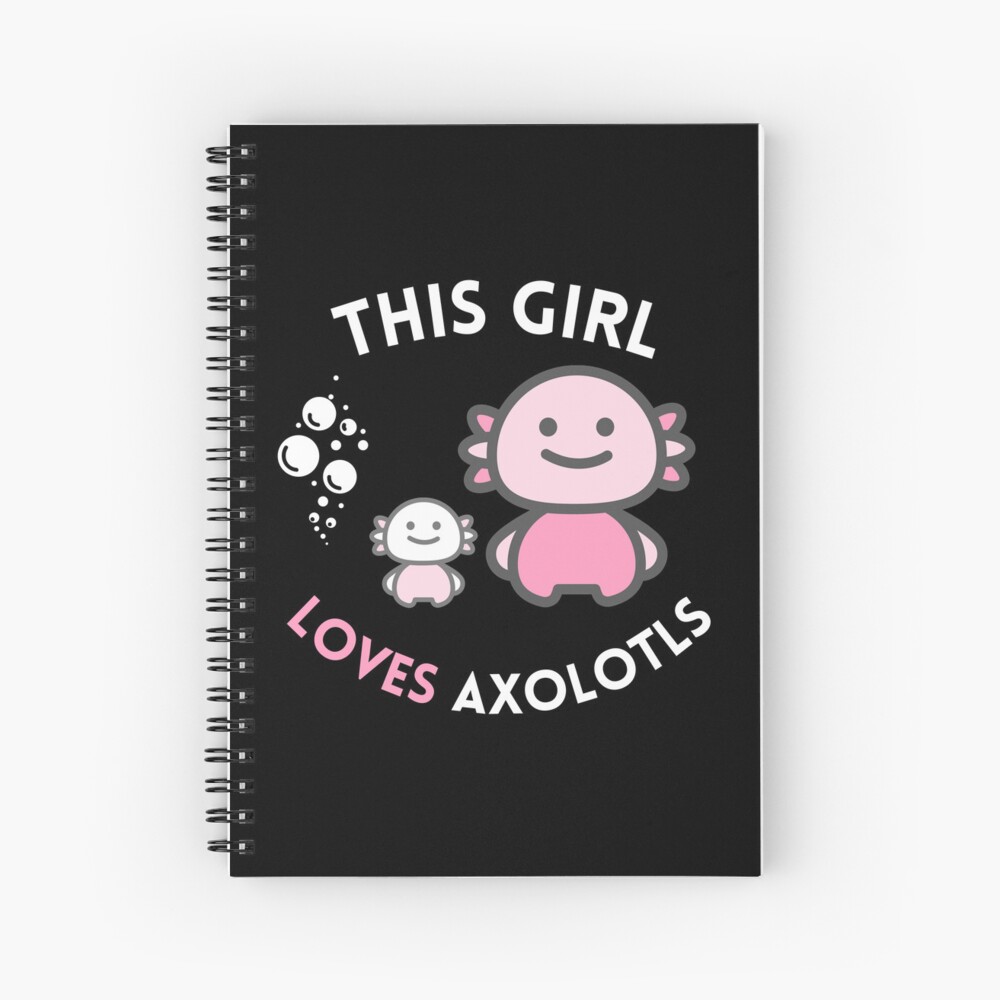 "This Girl Loves Axolotls | Cute Chibi Axolotl Fish | Best Axolotl Gift ...