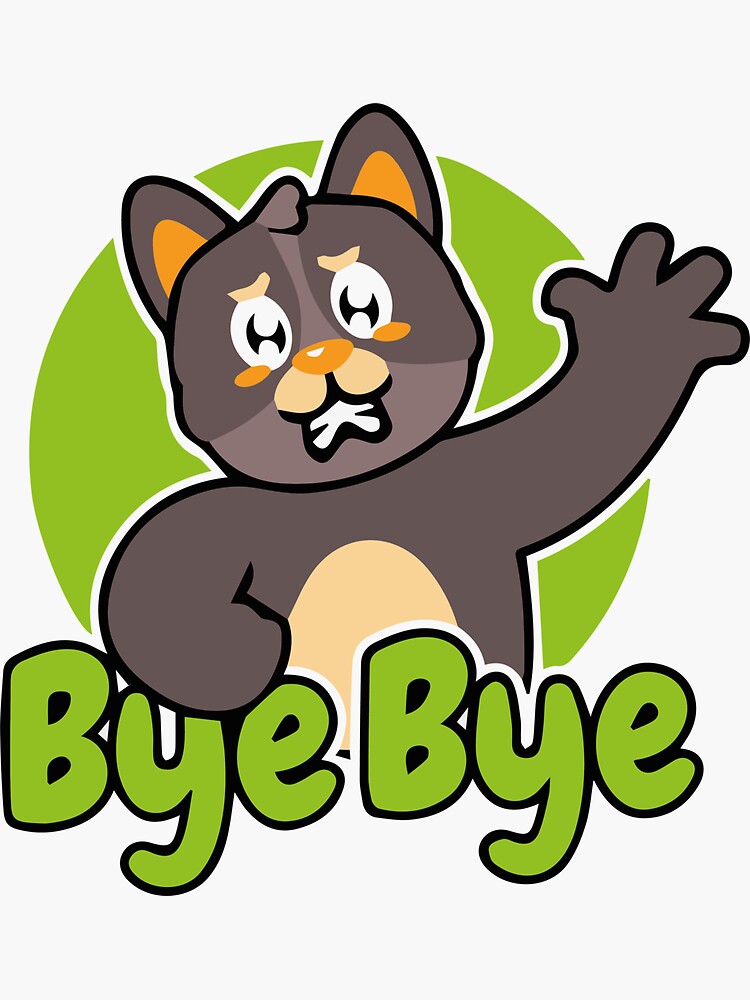 "A special group of cats with a movement " bye "" Sticker for Sale by ...