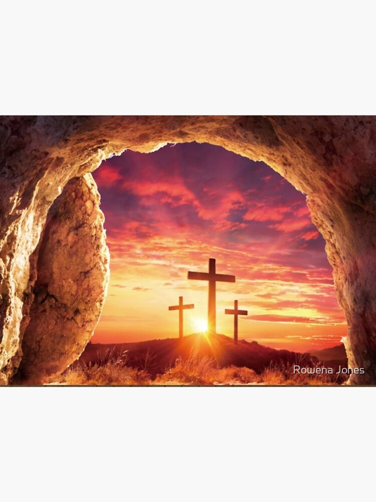 " Jesus Christ Has Risen The Tomb Is Empty BLK" Art Board Print for ...