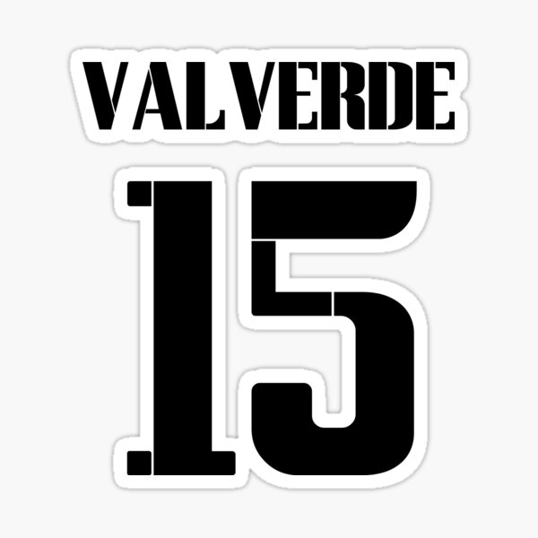 Pegatina «Federico Valverde Nombre y Número - Real Madrid» de Tobster01 ...