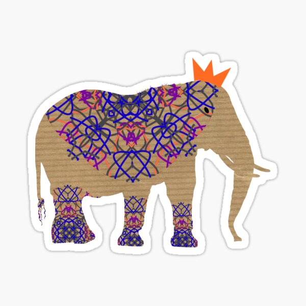 "Pretty Ornate Decorated Indian Elephants" Sticker for Sale by ...