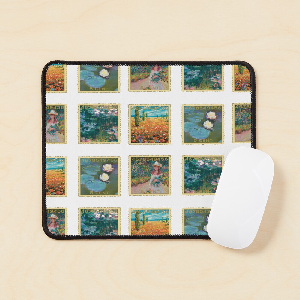 "Vintage Postage Stamps Monet Stamps Sticker Pack" Sticker by ...