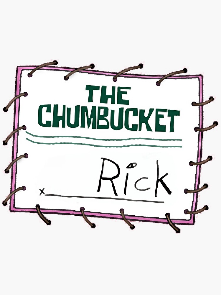 "My Names Not Rick - Spongebob Squarepants " Sticker for Sale by ...