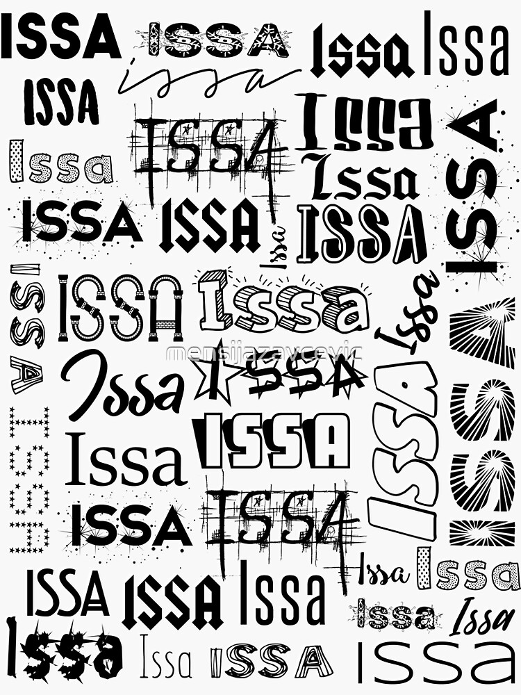 "Issa" Sticker by mensijazavcevic | Redbubble