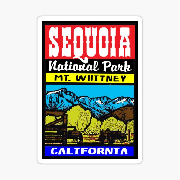 "MOUNT WHITNEY SEQUOIA NATIONAL PARK CALIFORNIA SIERRA NEVADA" Sticker ...