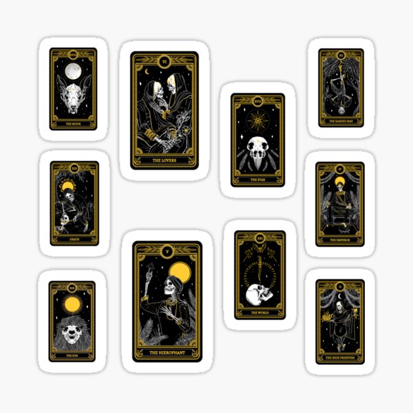 "Tarot cards" Sticker for Sale by starseedgems | Redbubble