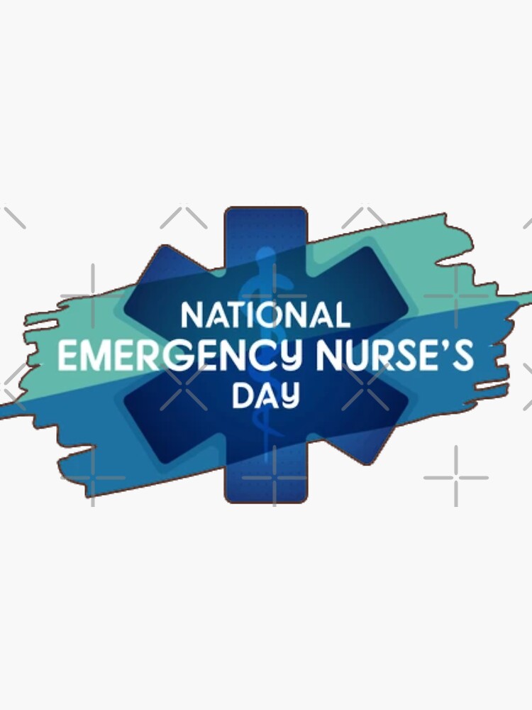 "National Emergency Nurse’s Day" Sticker for Sale by vaske-bros | Redbubble