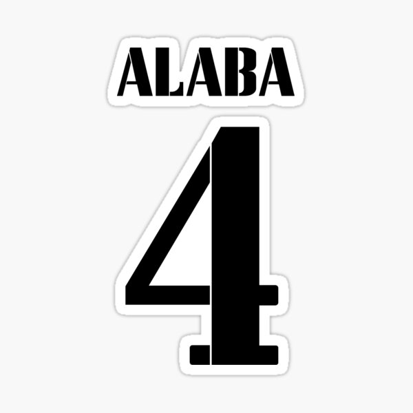 "David Alaba Name & Number - Real Madrid" Sticker for Sale by Tobster01 ...