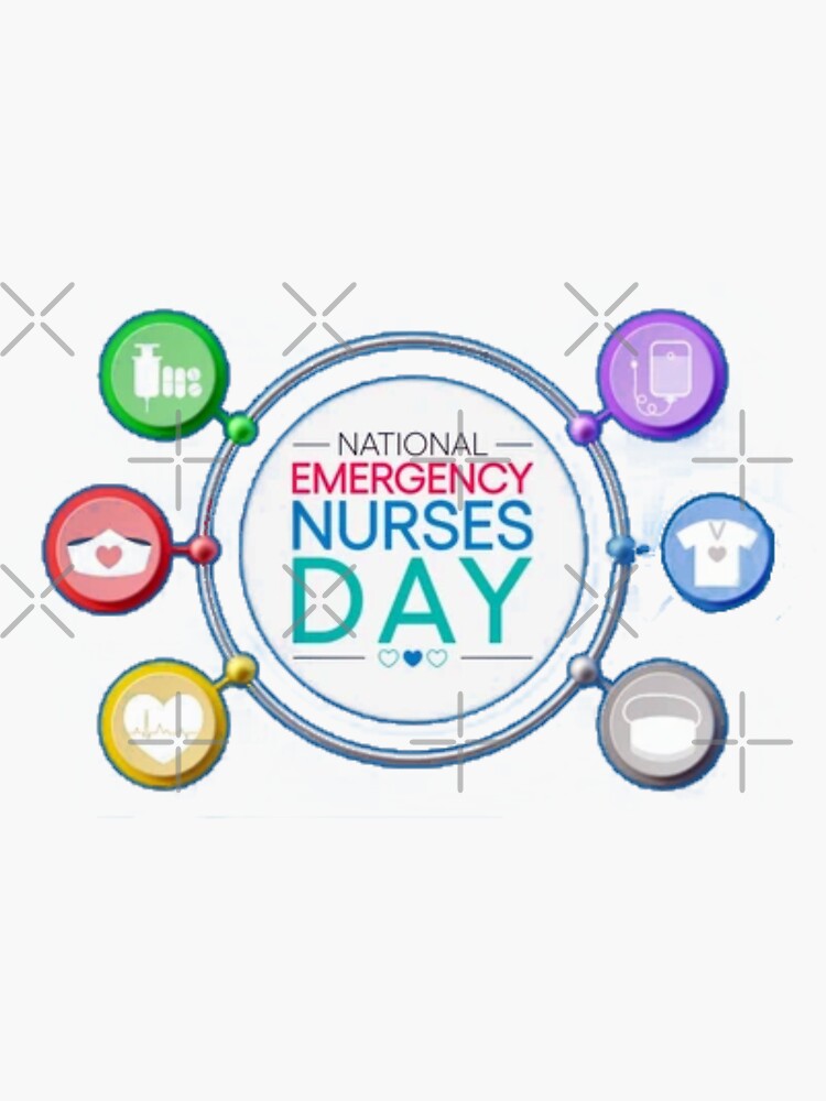 "National Emergency Nurse’s Day" Sticker for Sale by vaske-bros | Redbubble