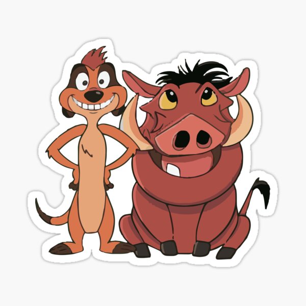"Timon and Pumba" Sticker for Sale by swagster9 | Redbubble