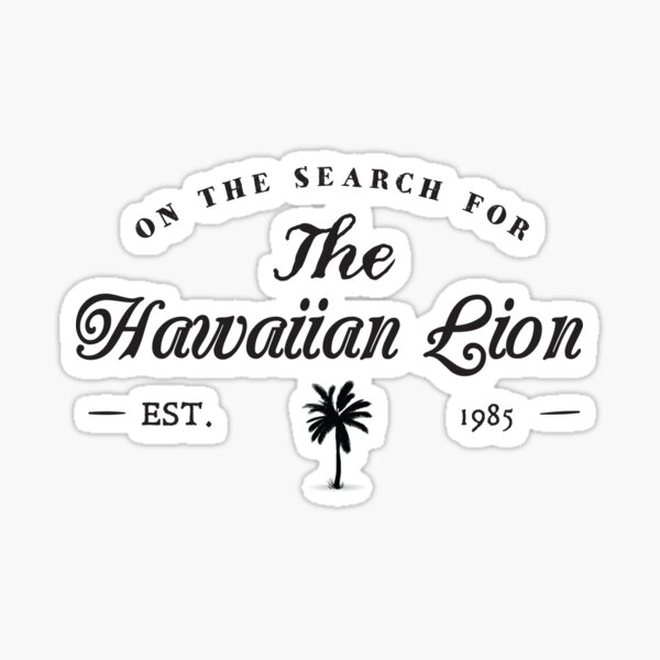 "Hawaiian Lion" Sticker by privateagentdre | Redbubble