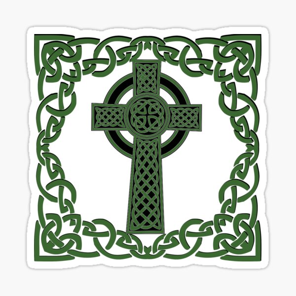 "Celtic cross with celtic knot in color" Sticker for Sale by Bart ...
