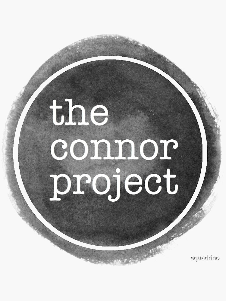 "The Connor Project - grey watercolor logo" Sticker by squadrino ...