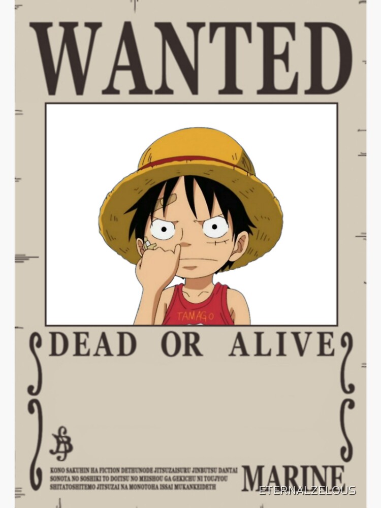 "monkey d luffy wanted" Sticker for Sale by ETERNALZELOUS | Redbubble