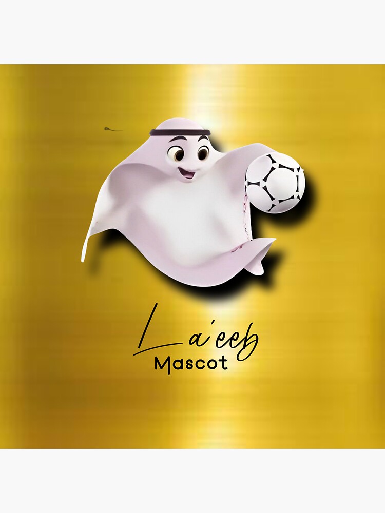 "2022 world cup mascot _ la'eeb" Sticker for Sale by DesignMagicAI ...