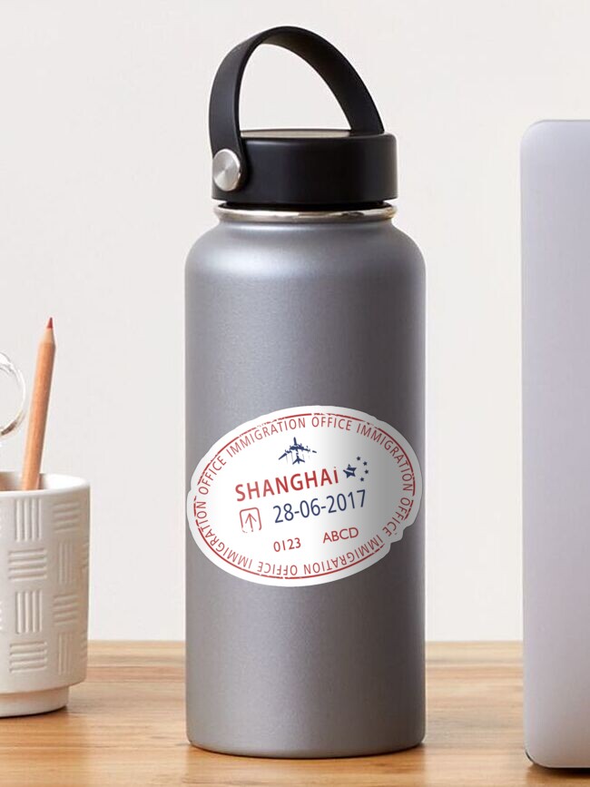 "China, Shanghai - Passport Stamp" Sticker for Sale by Sejmen | Redbubble
