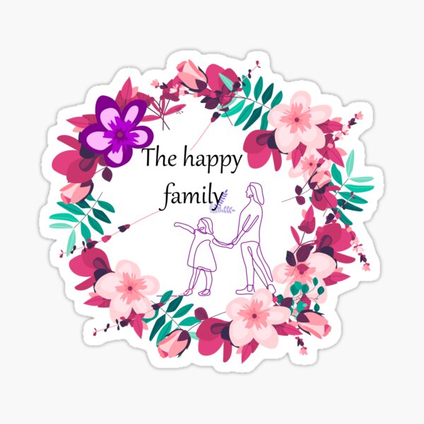 "The happy family familia " Sticker for Sale by marwashop25 | Redbubble