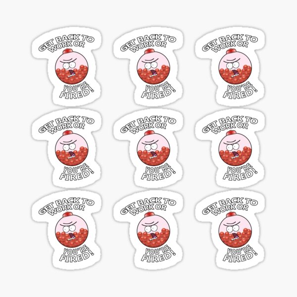 "Get Back To Work (Cartoon Inspired)" Sticker for Sale by Fanarchist ...