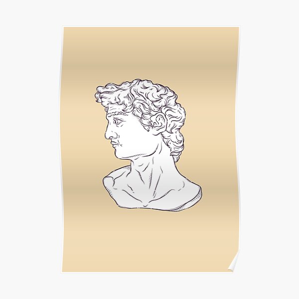 " David Bust Statue" Poster for Sale by wa2022 | Redbubble