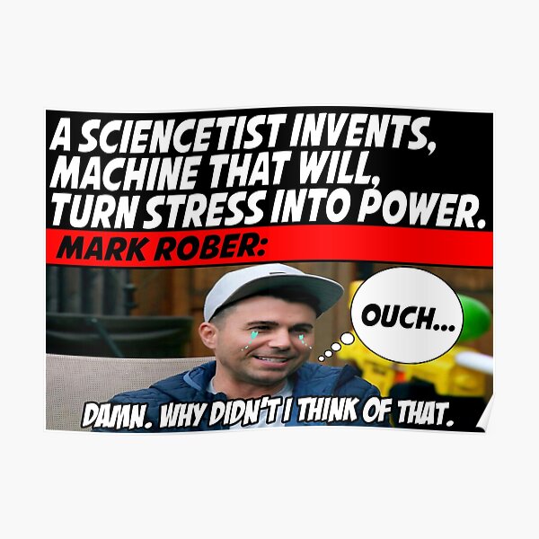"Mark Rober Meme" Poster for Sale by Fashimation20 | Redbubble