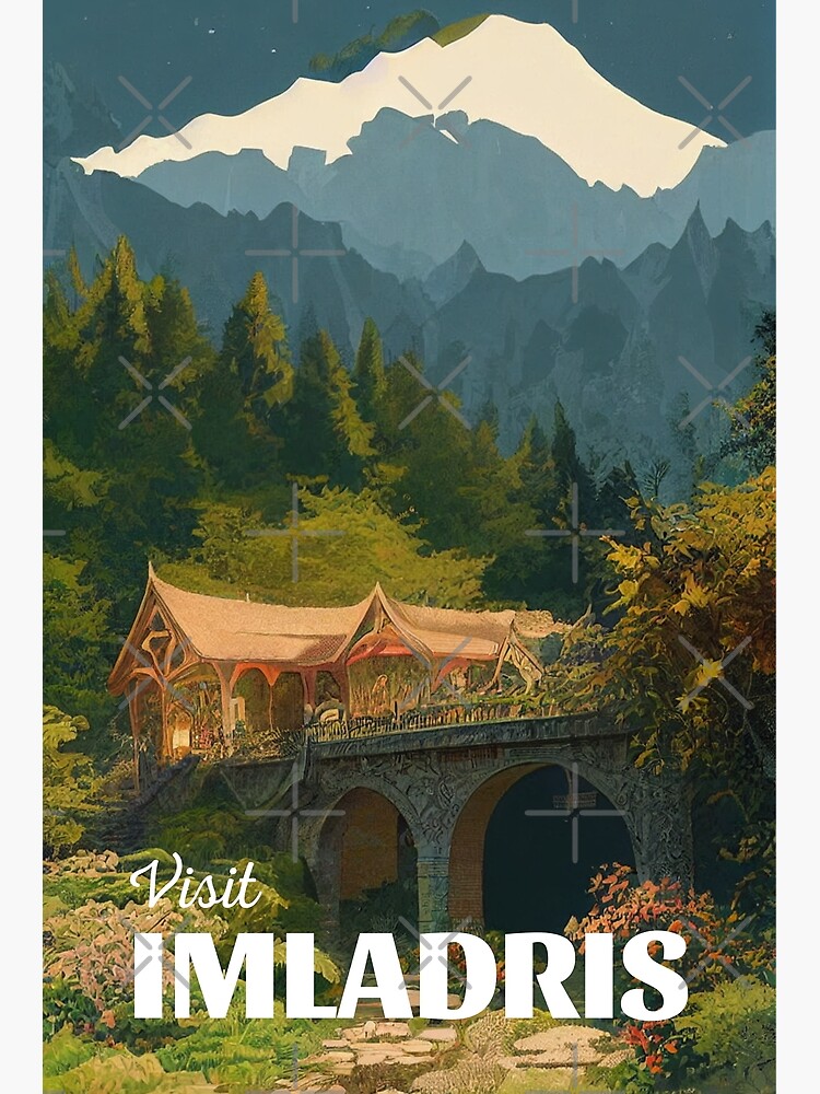 "Visit Imladris - Travel Poster - Fantasy Funny" Poster for Sale by ...