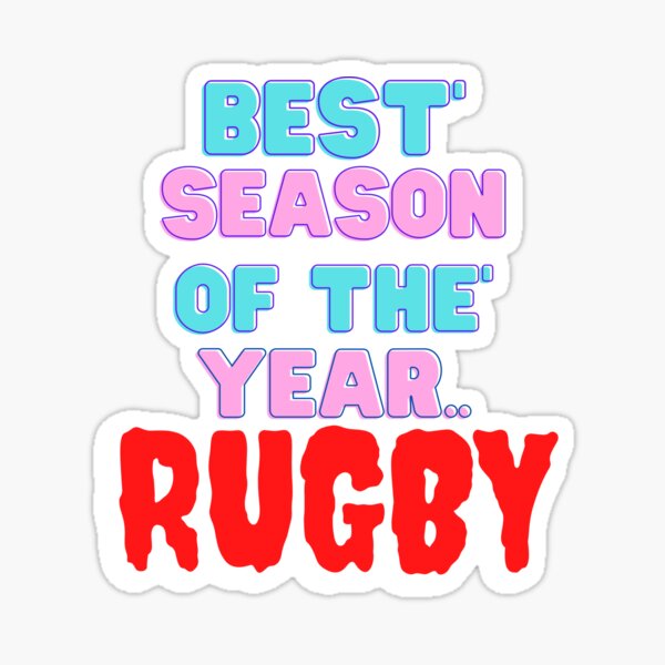 "Rugby, Rugby, Rugby" Sticker for Sale by starfishstuff | Redbubble