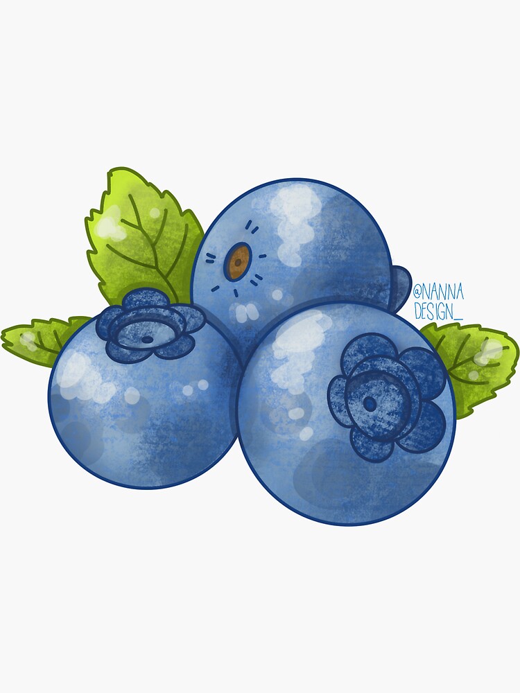 "Blueberry Bunch" Sticker for Sale by NannaDesignCo | Redbubble