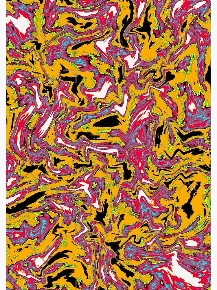 Lámina fotográfica «Textura de veteado abstracto de arte pop multicolor ...