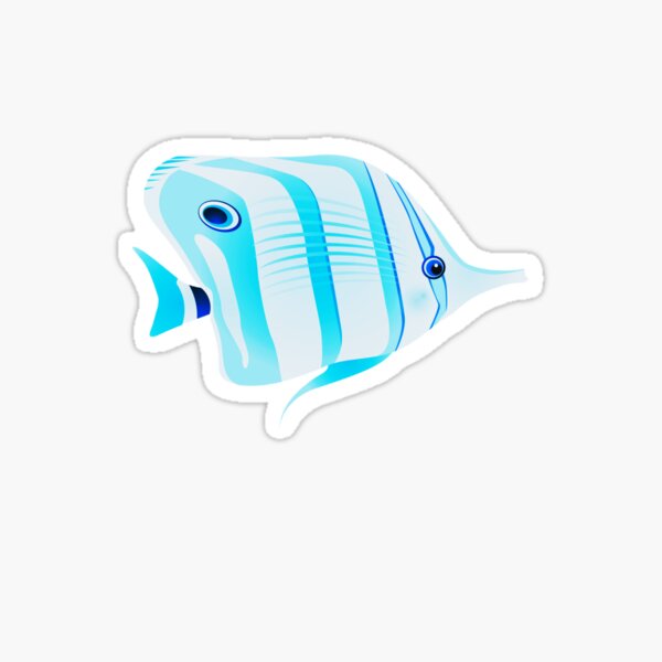 "Cute Blue Fish design, Animals style" Sticker for Sale by Dven-Clothes ...