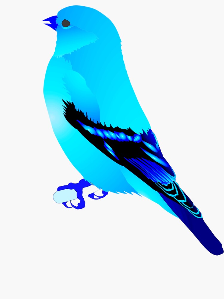 "Cute Blue Bird design, Animals style" Sticker for Sale by Dven-Clothes ...