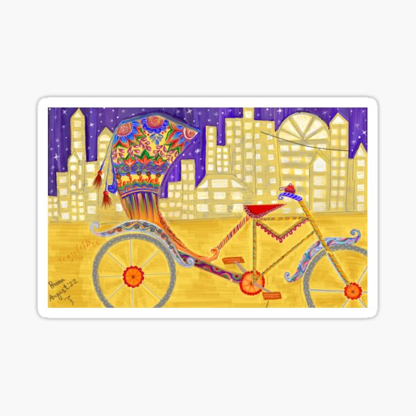 "Rickshaw" Sticker for Sale by Promatopia | Redbubble