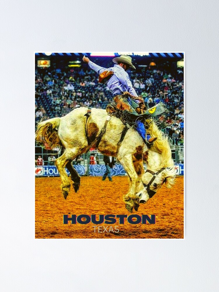 "Houston Texas Vintage Travel Poster | Visit Houston Tourism Poster ...