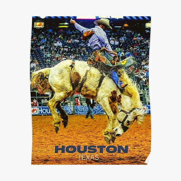 "Houston Texas Vintage Travel Poster | Visit Houston Tourism Poster ...