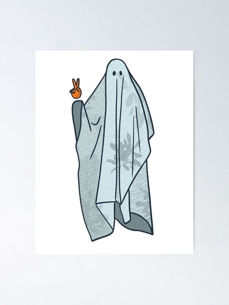 "Ghost Trend Sheet Ghost Sticker Peace Sign" Poster for Sale by ...