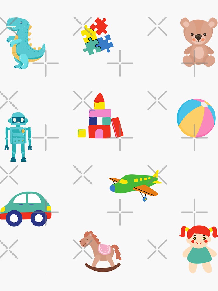 "Toys sticker pack" Sticker for Sale by Tiny-Love | Redbubble