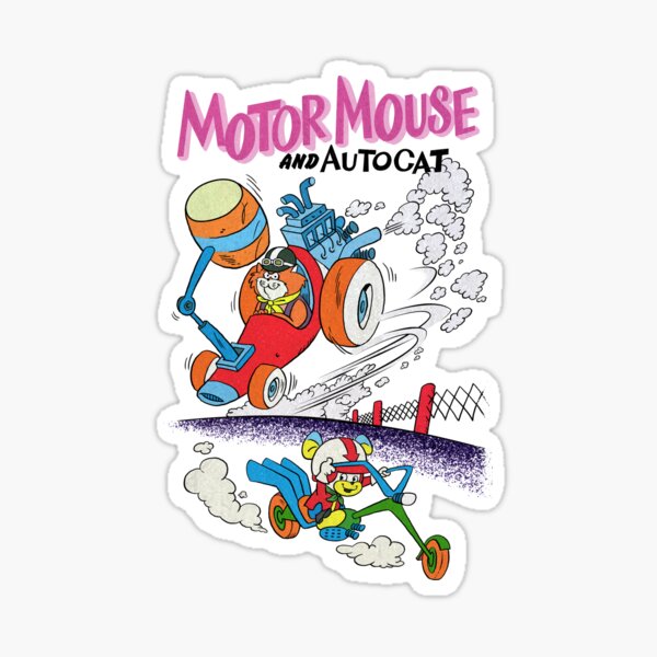 "Hommage an Motor Mouse und Auto Cat Cartoon der 60er Jahre mit ...