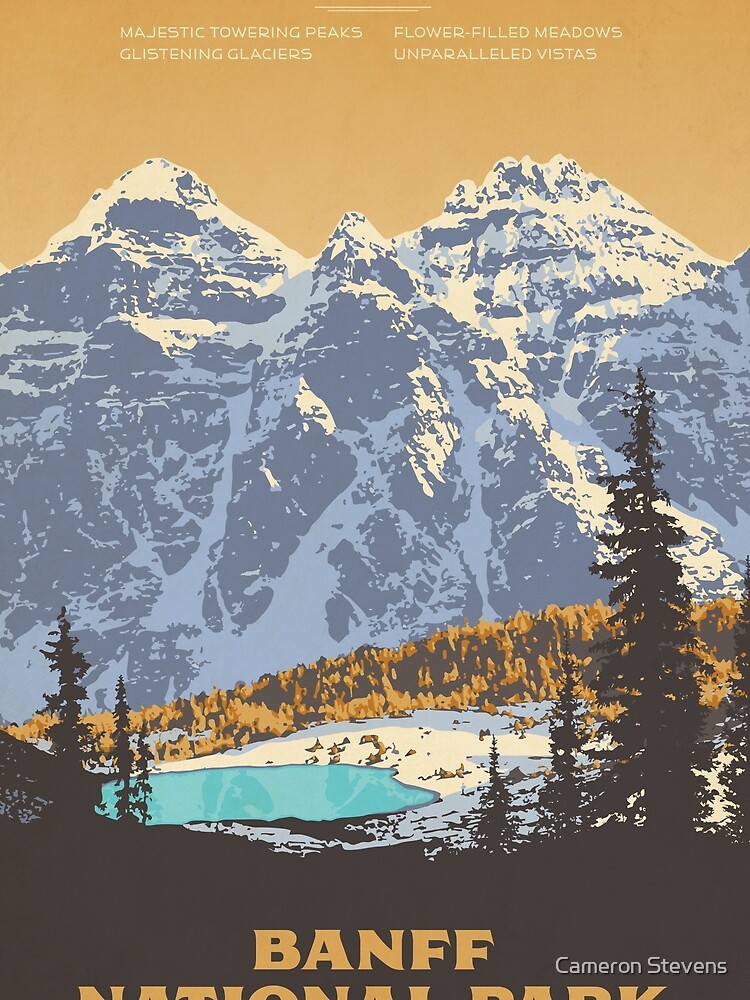 "Banff National Park poster" T-shirt for Sale by cameronstevens ...