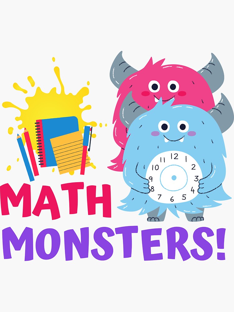 "Math Monsters Halloween Design" Sticker for Sale by myspookycuties ...