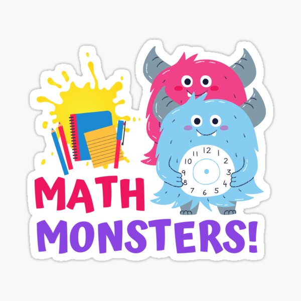 "Math Monsters Halloween Design" Sticker for Sale by myspookycuties ...