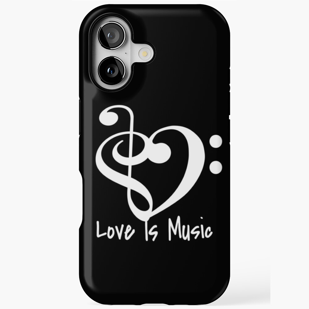 "Music Symbols, Love Is Music heart shaped " Sticker for Sale by ...